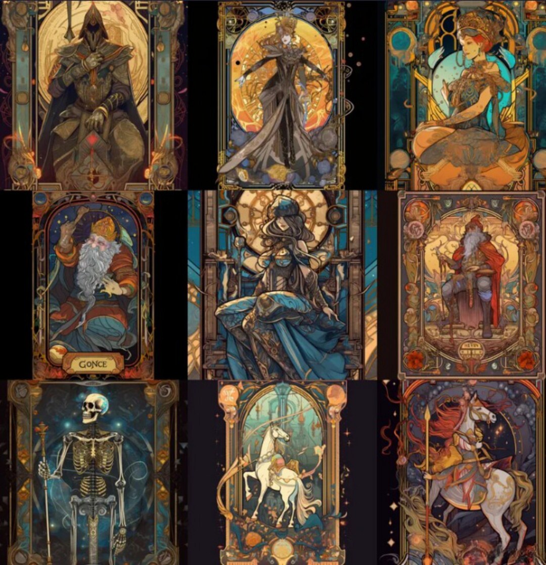 Ai Art Prompt: Fantasy Tarot Cards midjourney - Etsy
