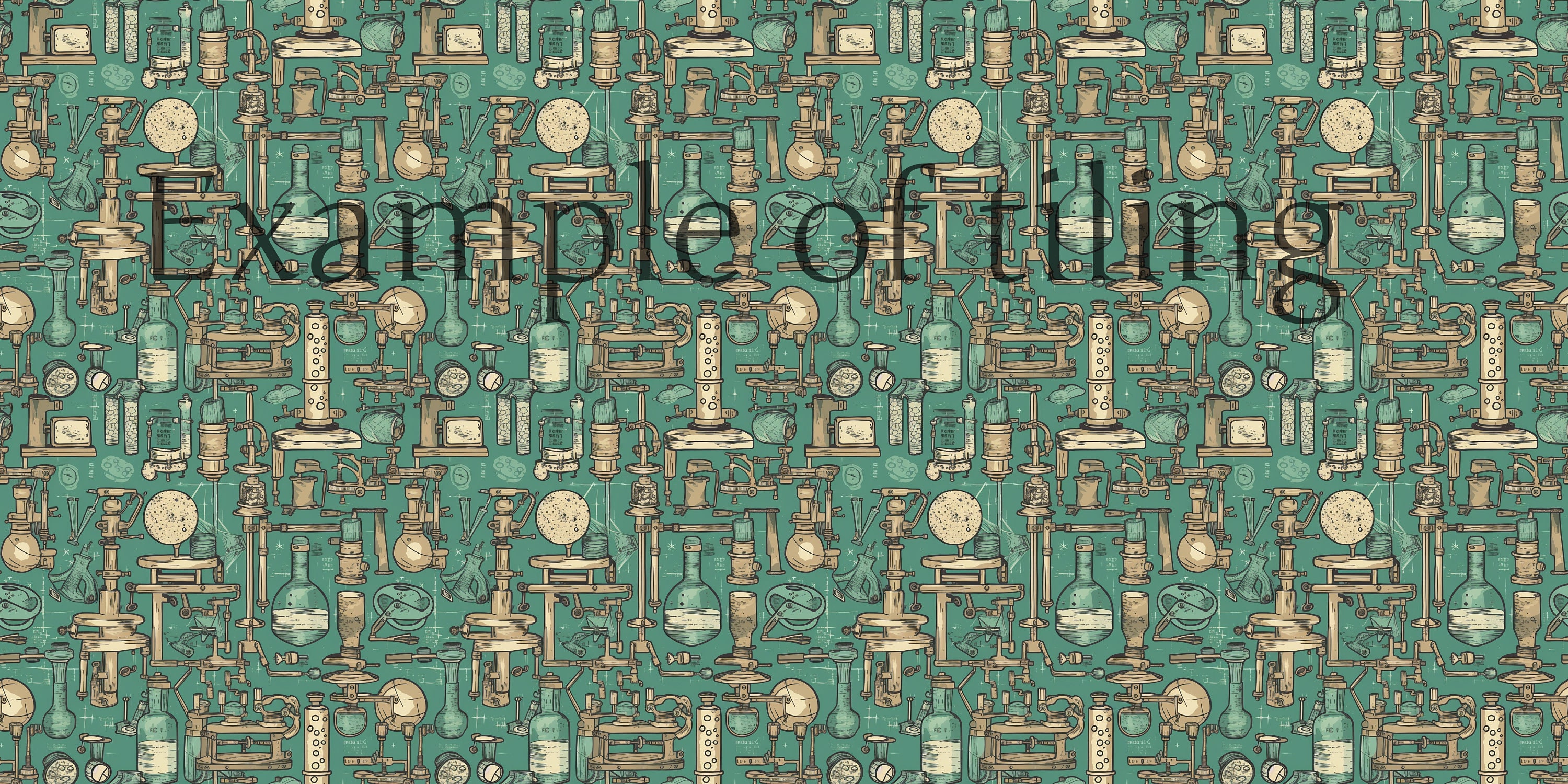 Science Equipment Tile Patterns Digital Art (x5), Repeating Science ...