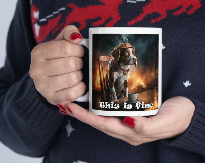 This is Fine Dog Meme Ceramic Mug 11oz - Etsy