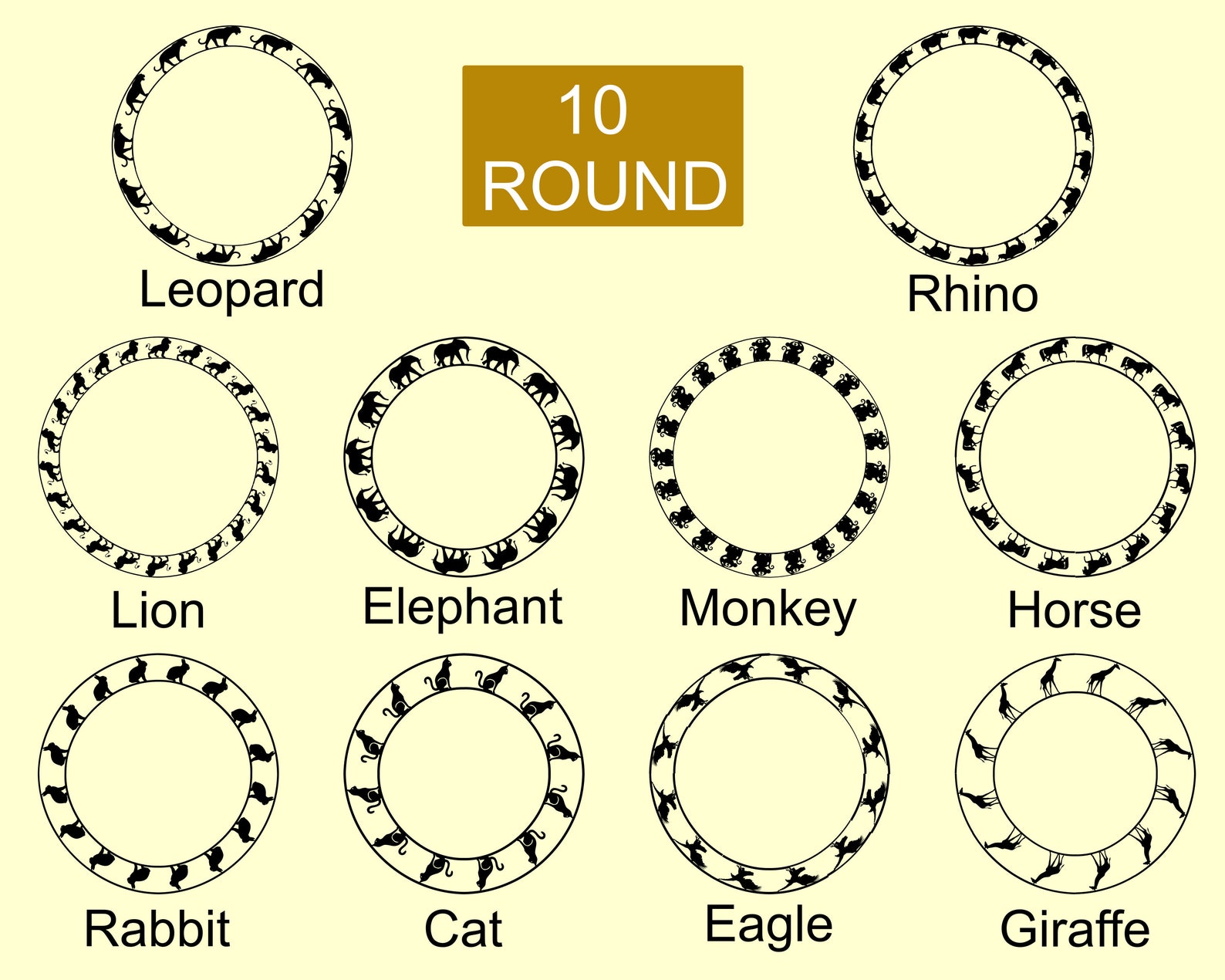 20 Animal Photo Frames Templates. SVG, Png, DXF, EPS. Printable ...