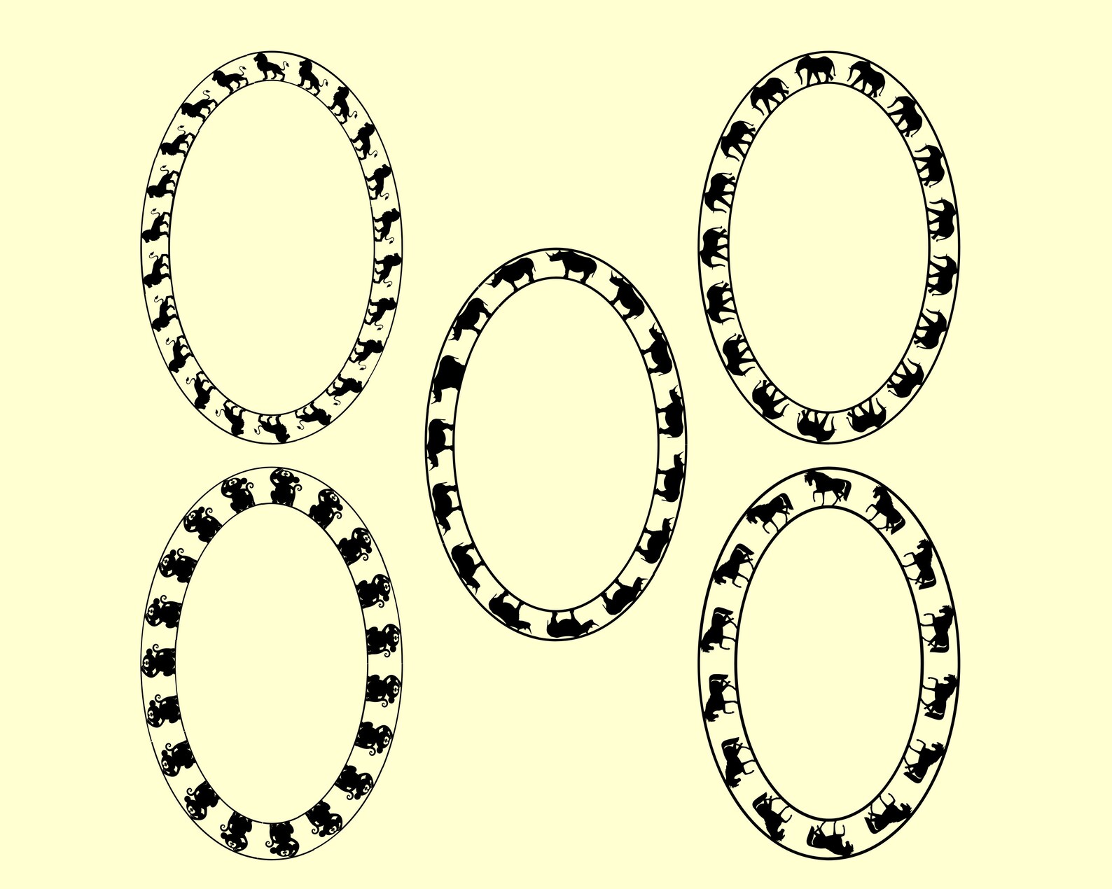 20 Animal Photo Frames Templates. SVG, Png, DXF, EPS. Printable ...