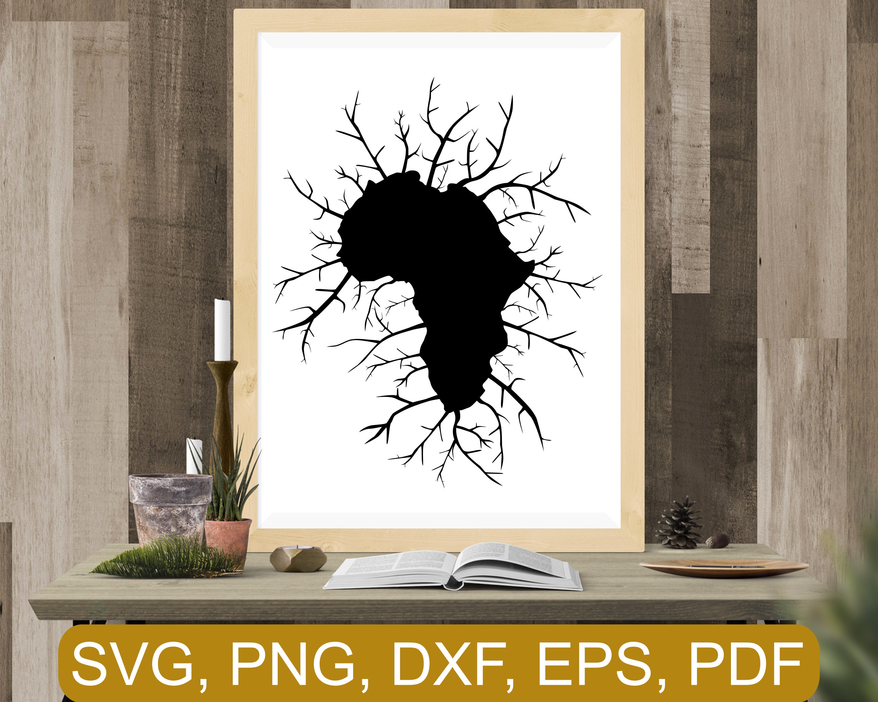 African Roots Digital Downloadable Art. SVG Png, EPS, DXF and Pdf ...