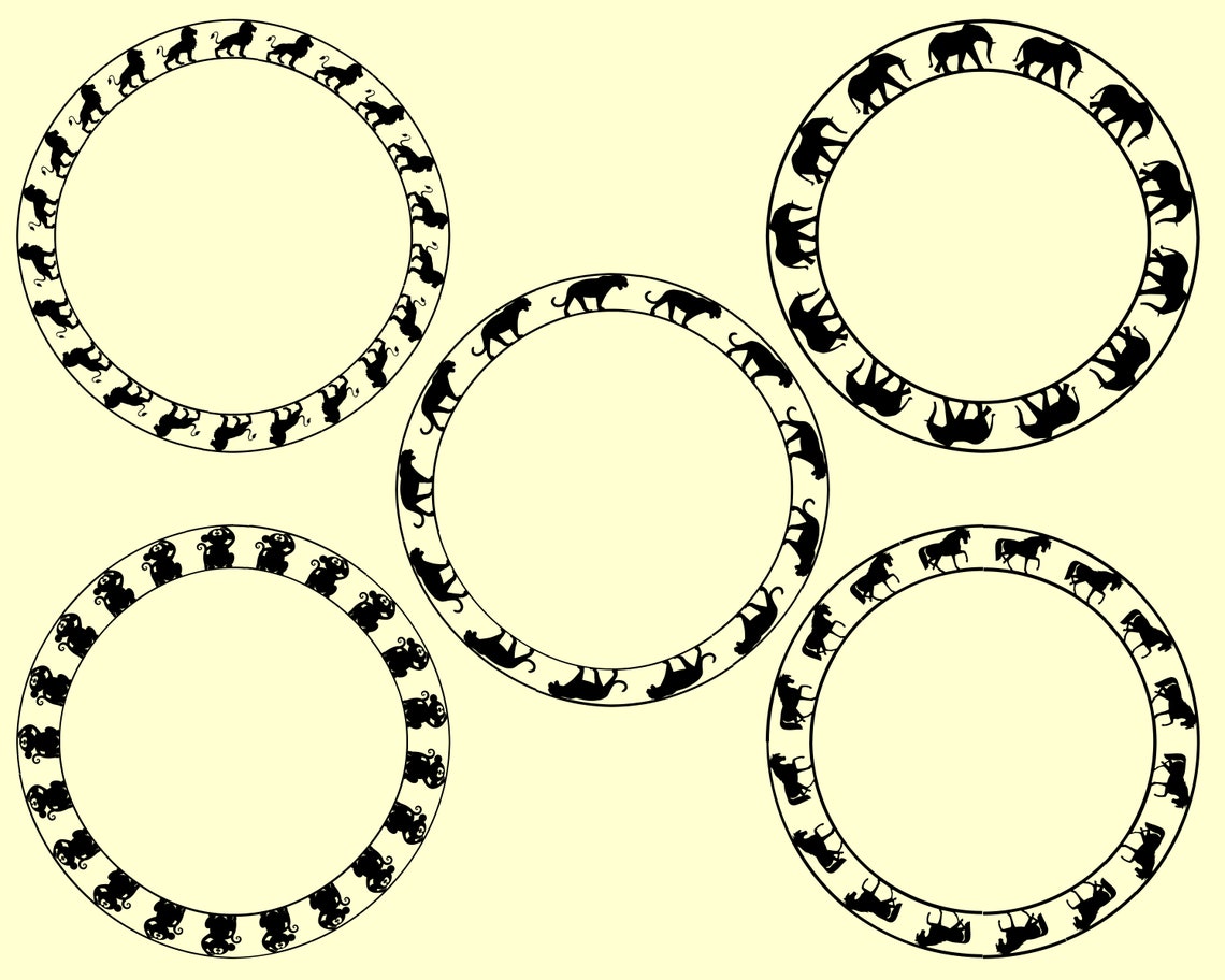 20 Animal Photo Frames Templates. SVG, Png, DXF, EPS. Printable ...