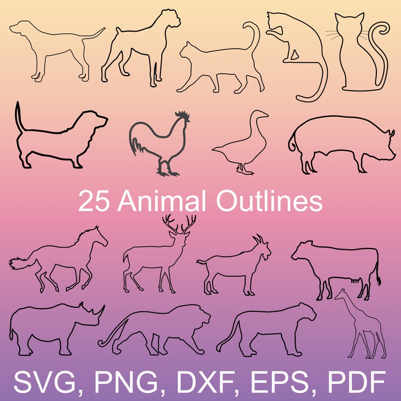 Animal Outline - Etsy