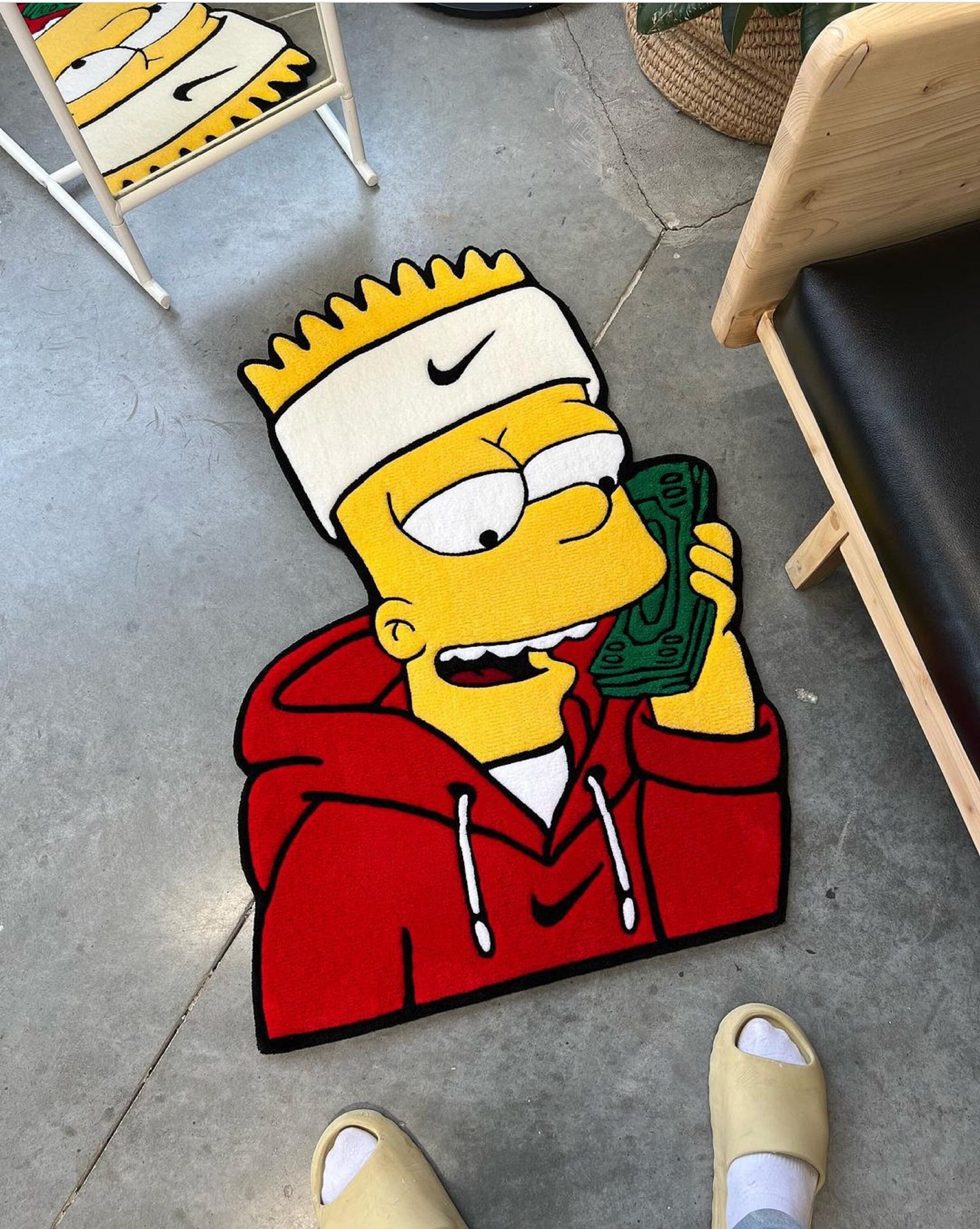Bart Simpson Custom Tufted Rug/ Handmade Cartoon Tufting Rug - Etsy