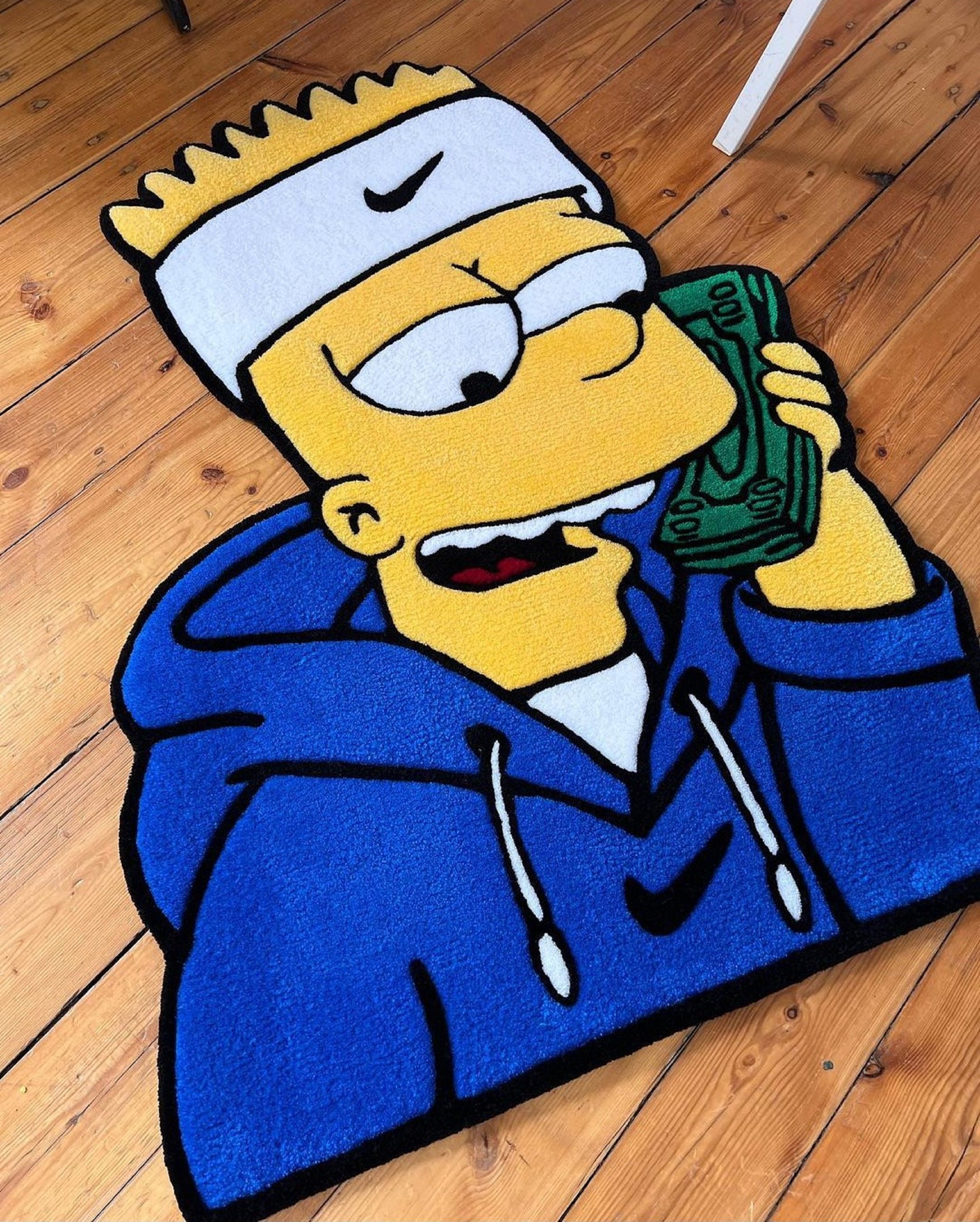 Bart Simpson Custom Tufted Rug/ Handmade Cartoon Tufting Rug - Etsy