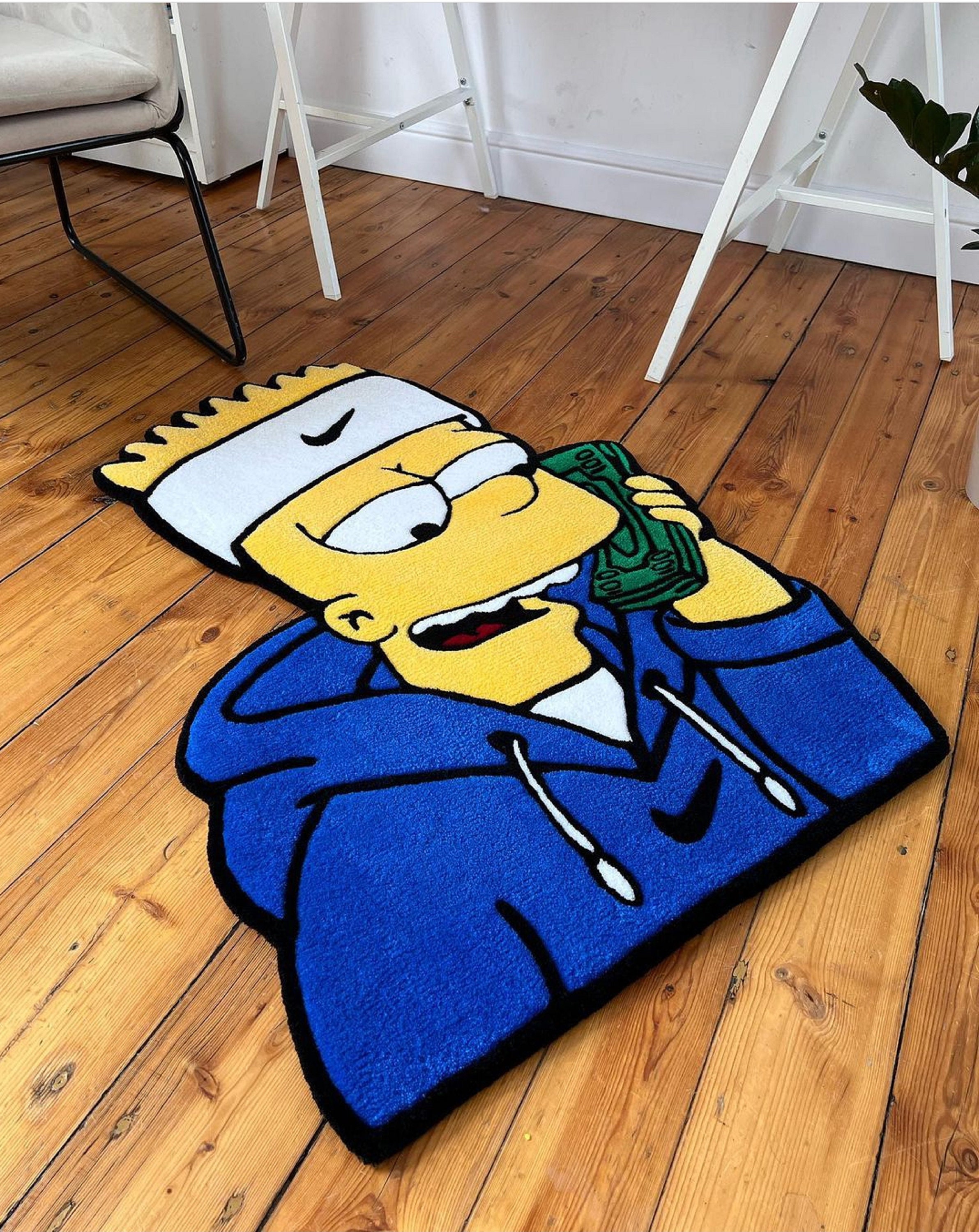 Bart Simpson Custom Tufted Rug/ Handmade Cartoon Tufting Rug - Etsy
