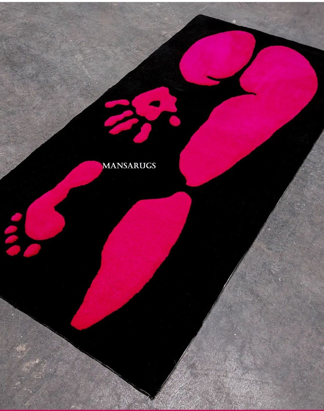 Custom Butt Print Women Hot Body Thermal Handtufted Rug/handmade Rug ...