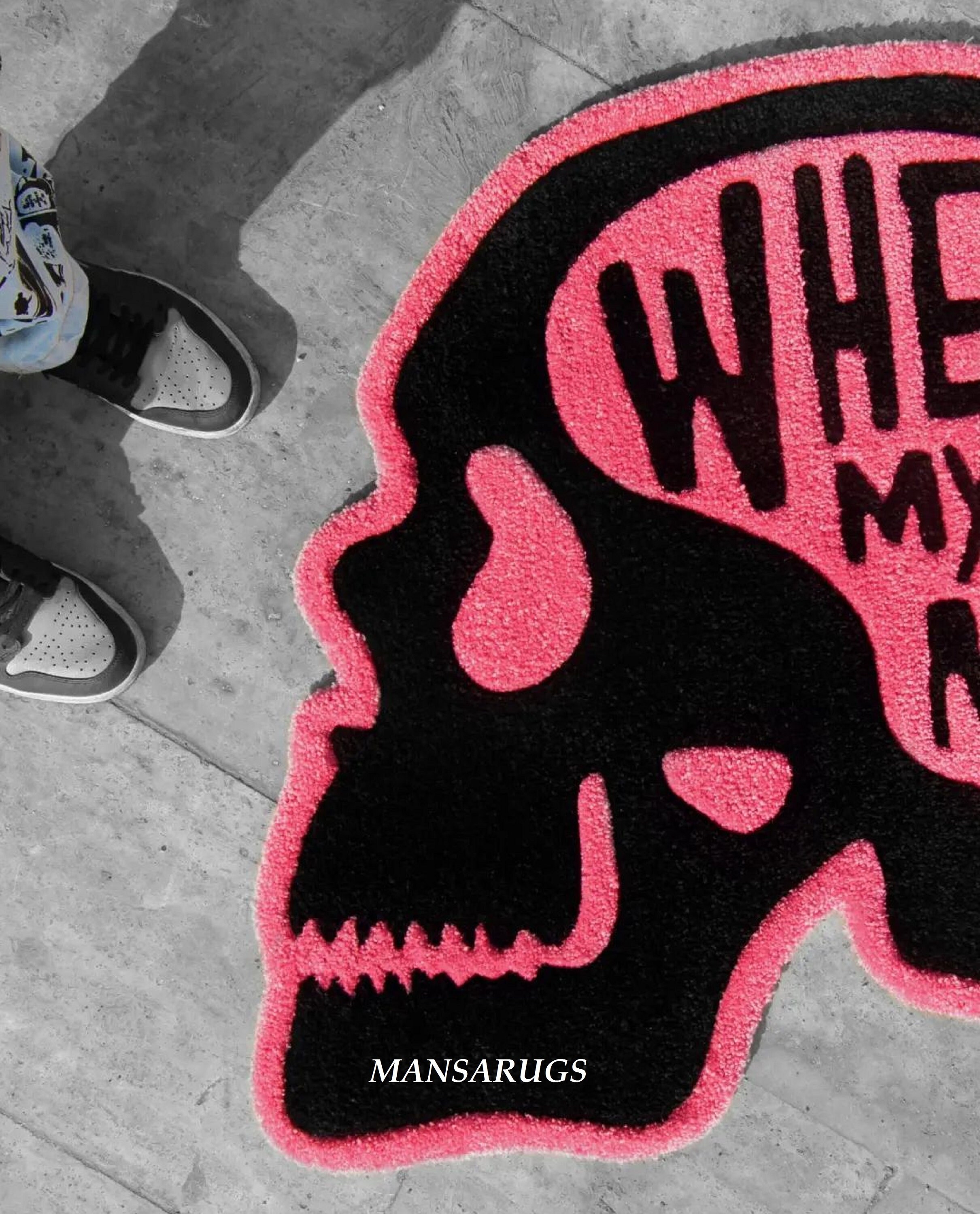 Skull Where is My Mind Custom Tufted Rug,art Work - Etsy