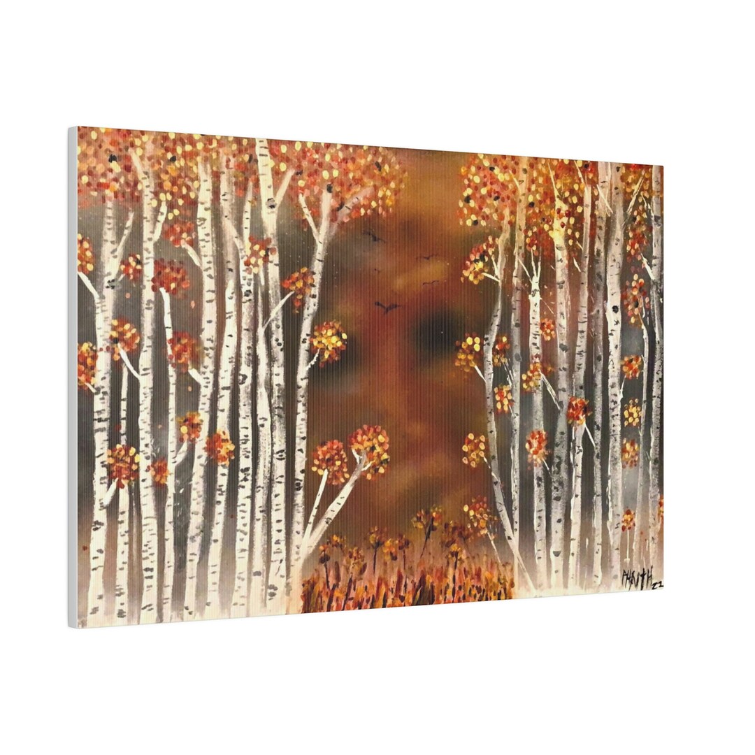 Aspen Trees With Hidden Face matte Canvas, Stretched, 0.75 - Etsy