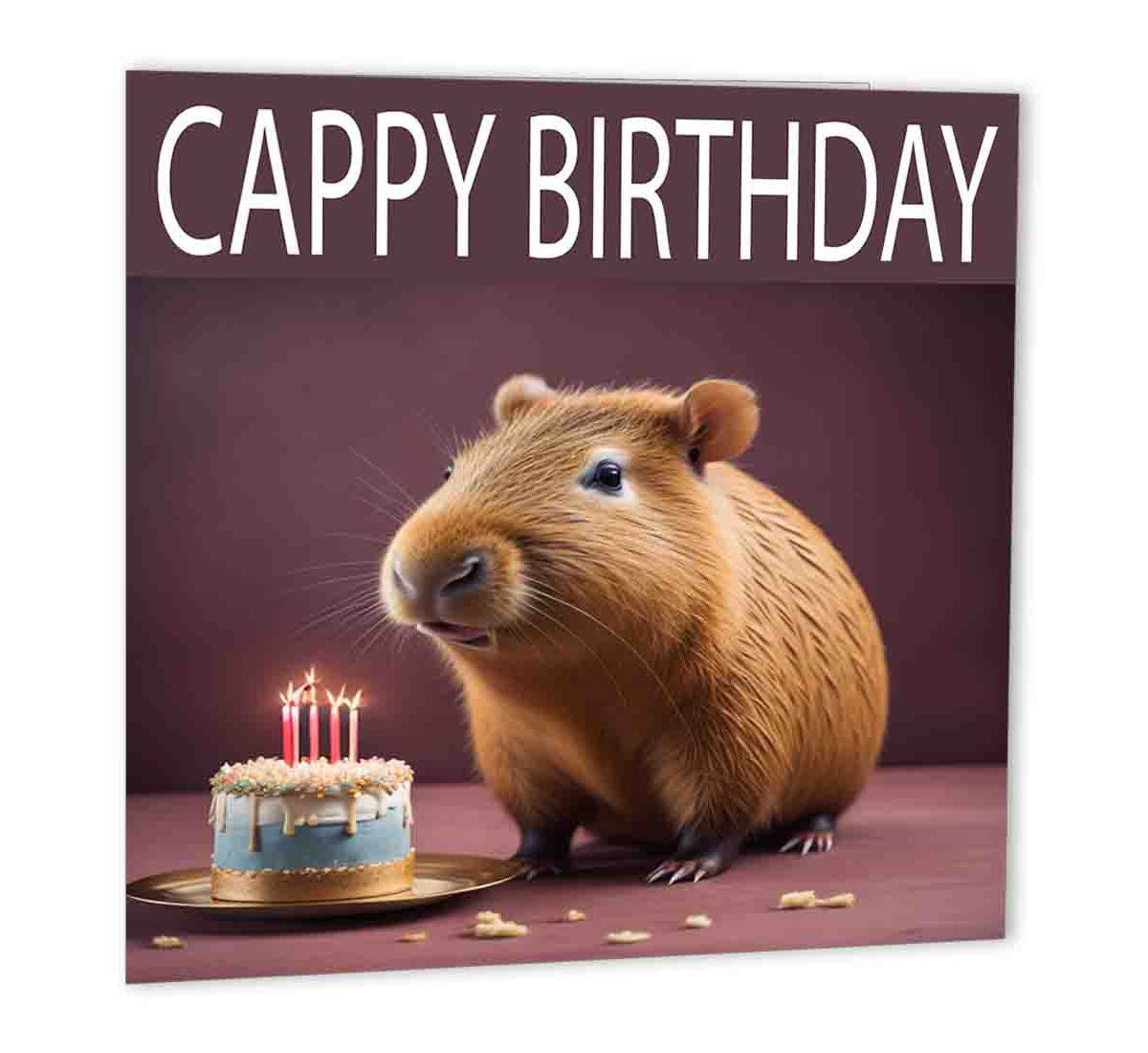 Capybara Birthday Card Cappy Birthday - Etsy