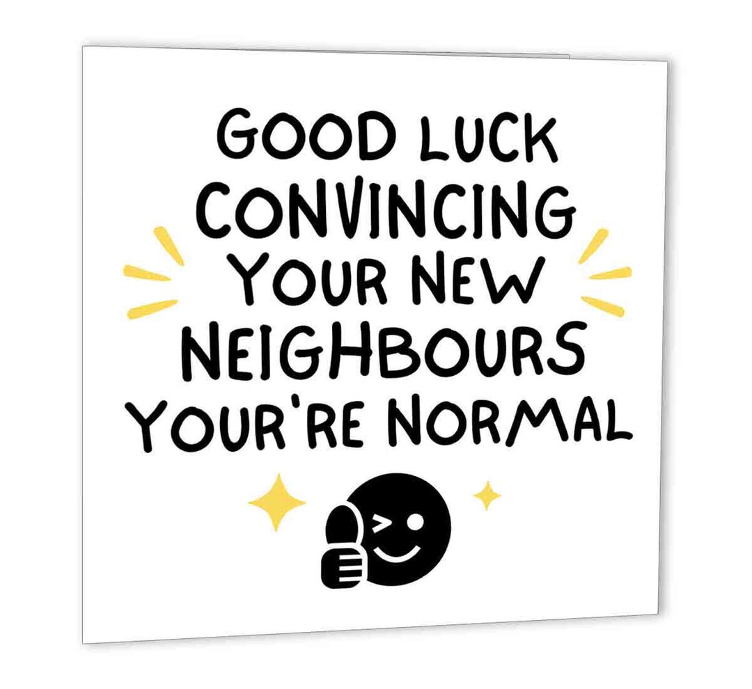 Happy New Home Card Rude New Neighbours Housewarming New - Etsy