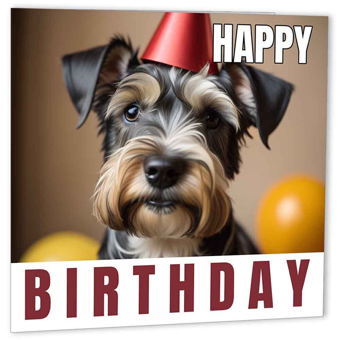 Miniature Schnauzer Birthday Card 147 X 147mm - Etsy
