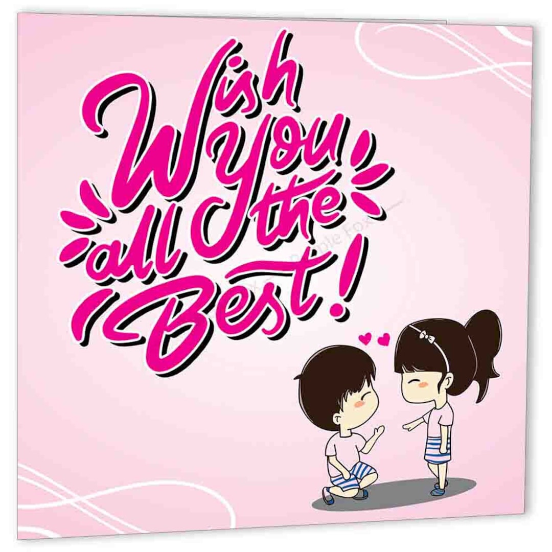 Cute Best Wishes Card Wish You All the Best 148x148mm - Etsy