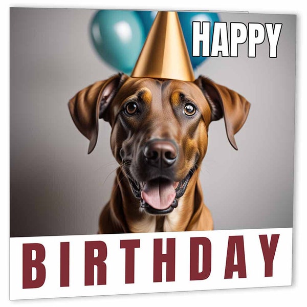 Rhodesian Ridgeback Birthday Card - Etsy