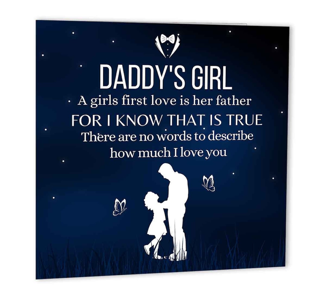 Daddys Girl Dads Birthday Card From Daughter Father Bday 147 X - Etsy