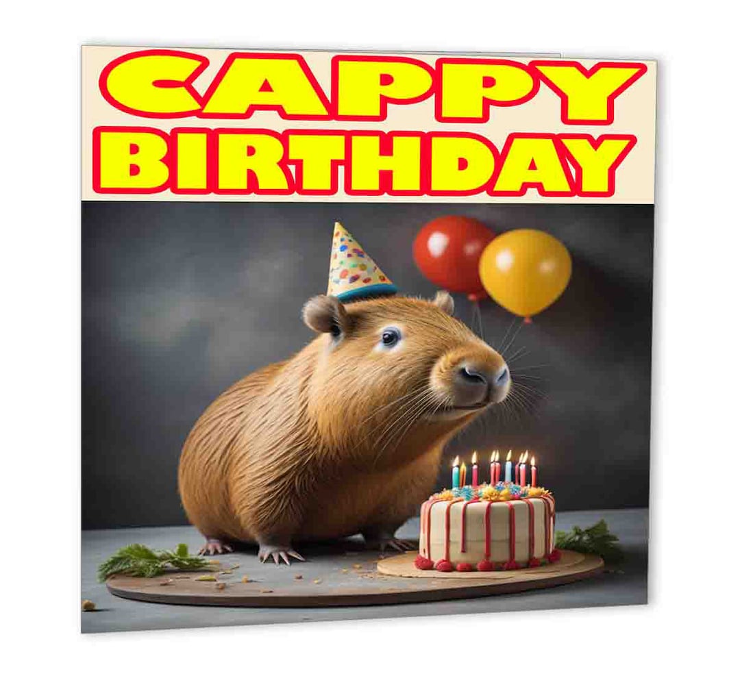 Capybara Birthday Card Capybara Gift Cappy Birthday A5 - Etsy Capybara Birthday Card Capybara Gift Cappy Birthday A5 - Etsy