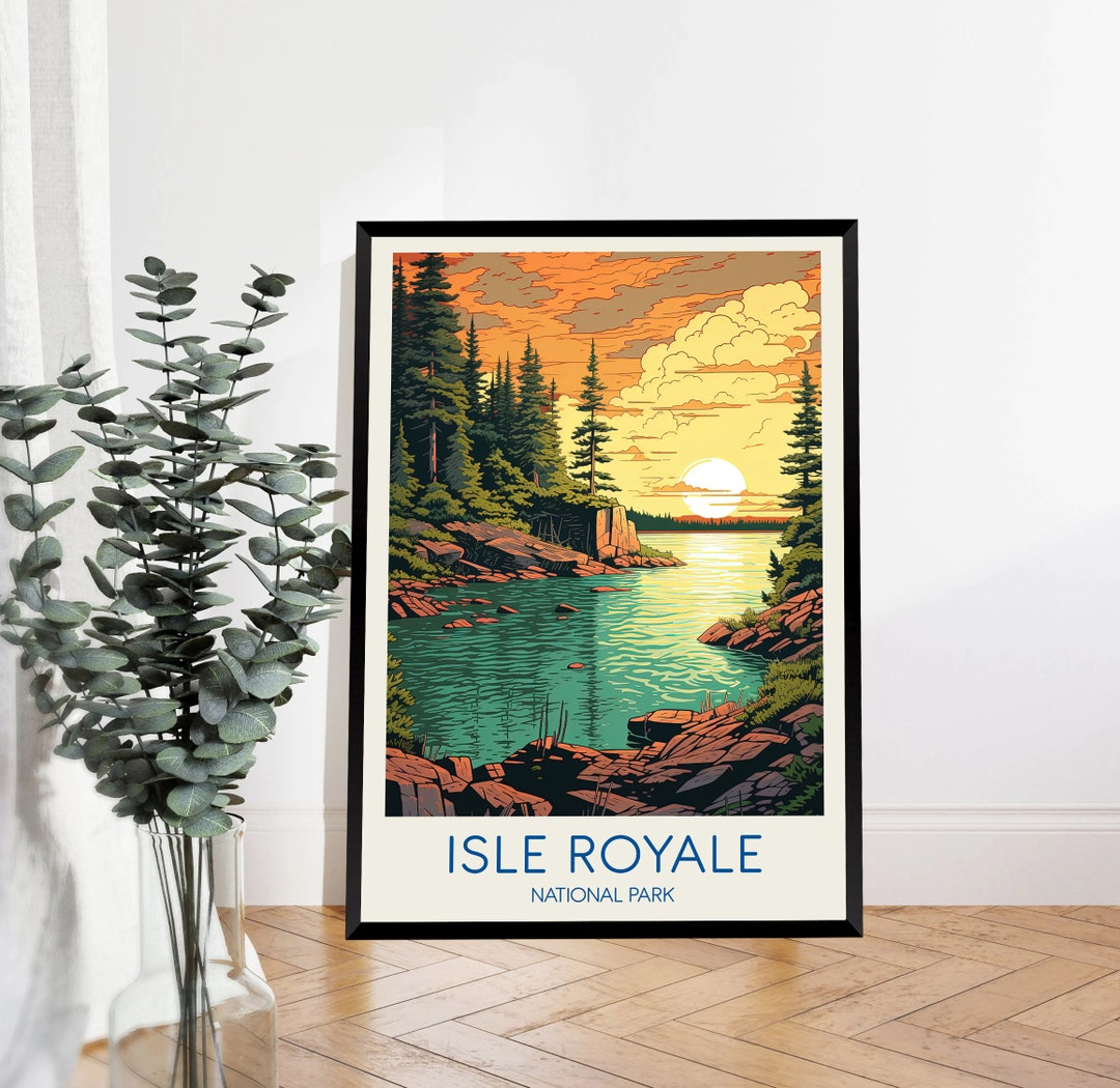 Isle Royale National Park Poster Michigan Poster Isle Royale - Etsy