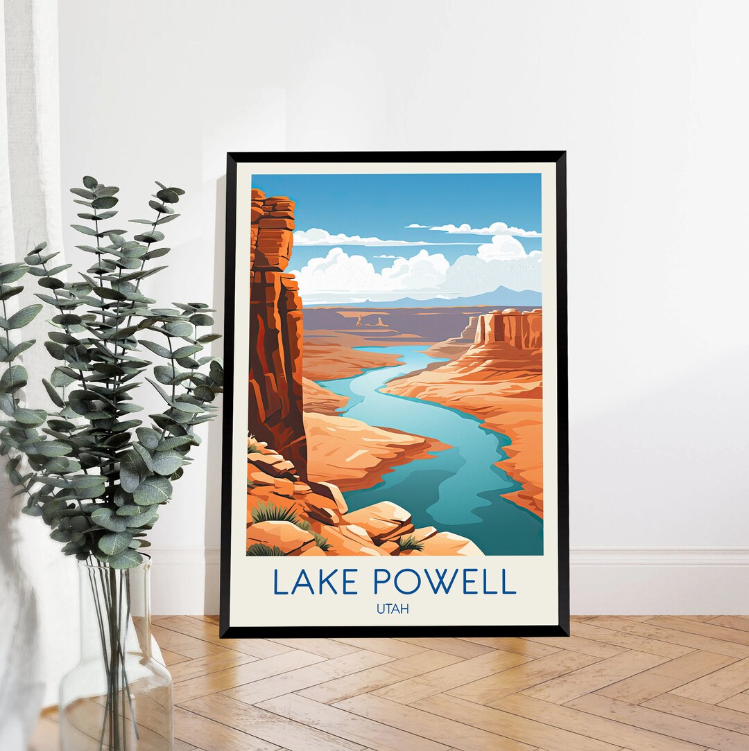Lake Powell Poster Lake Powell Art Utah Print Utah Travel - Etsy Australia