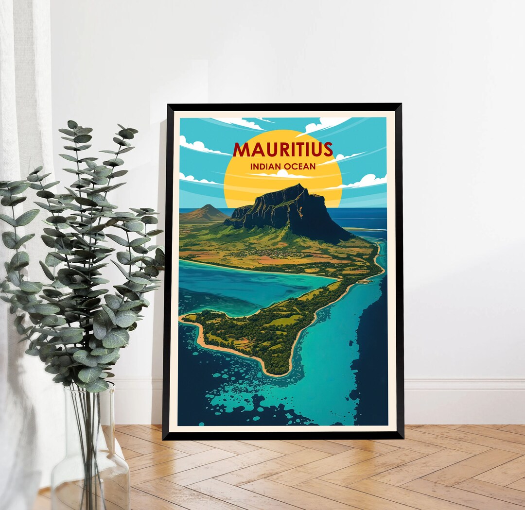 Mauritius Poster Mauritius Print Indian Ocean Poster - Etsy UK