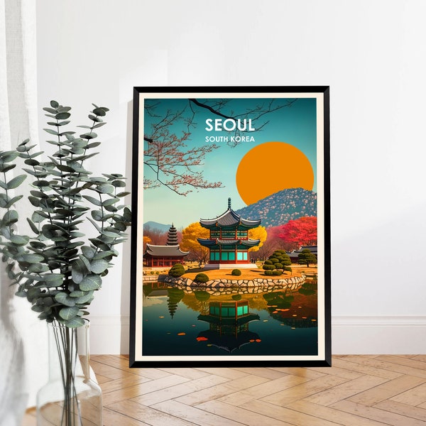 Korea Travel Poster - Etsy