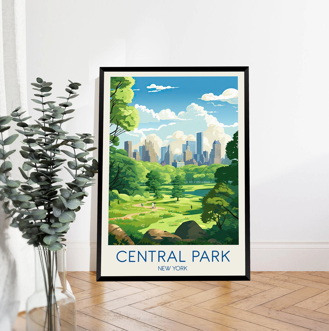 Central Park Poster Central Park Print New York Print New - Etsy