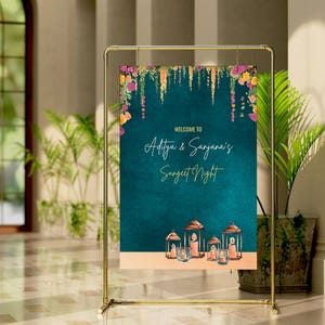 Sangeet Night Welcome Board – Indian Wedding Dance & Music Celebration ...