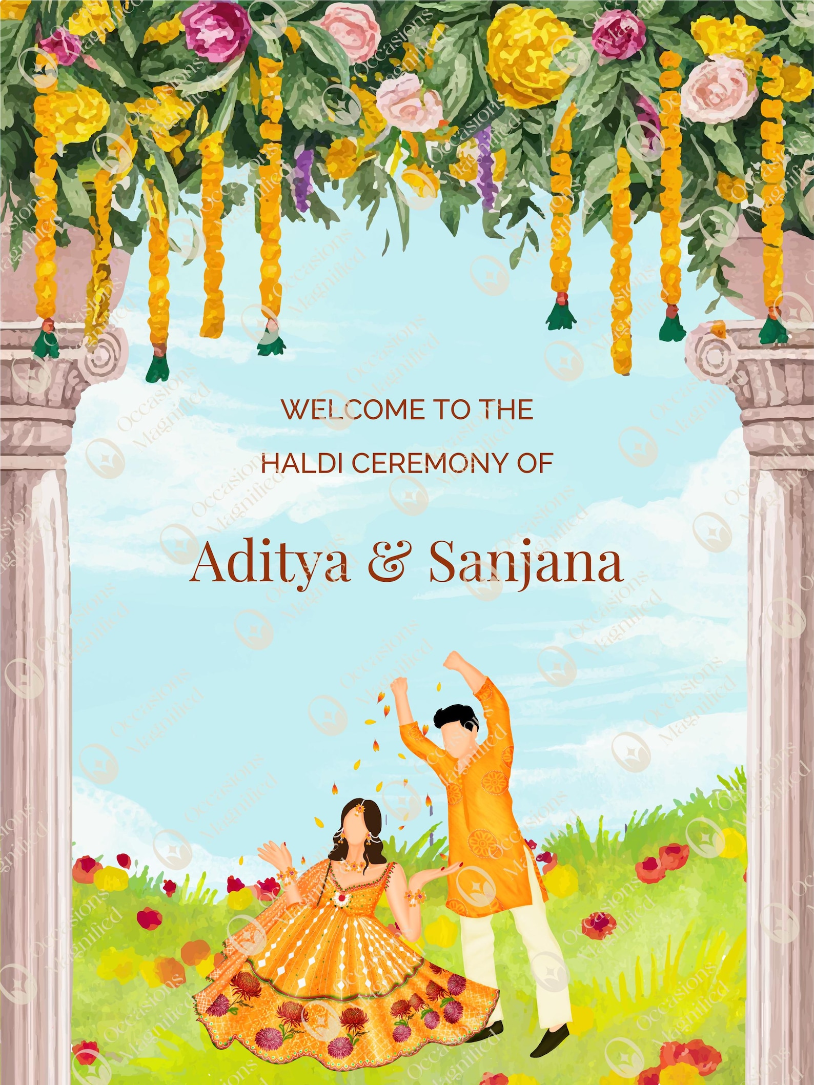 Welcome to Haldi Ceremony Sign Board – Haldi Pithi Decoration Board for ...
