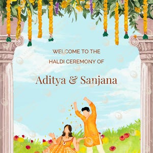 Welcome to Haldi Ceremony Sign Board – Haldi Pithi Decoration Board for ...