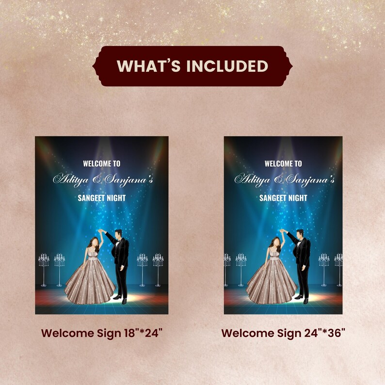 Sangeet Maiyan Welcome Sign Board – Desi Wedding, Garba & Party Poster ...