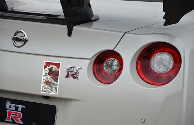 Japanese Dragon Sticker, Japanese Decal Car Window Laptop Tumbler ...