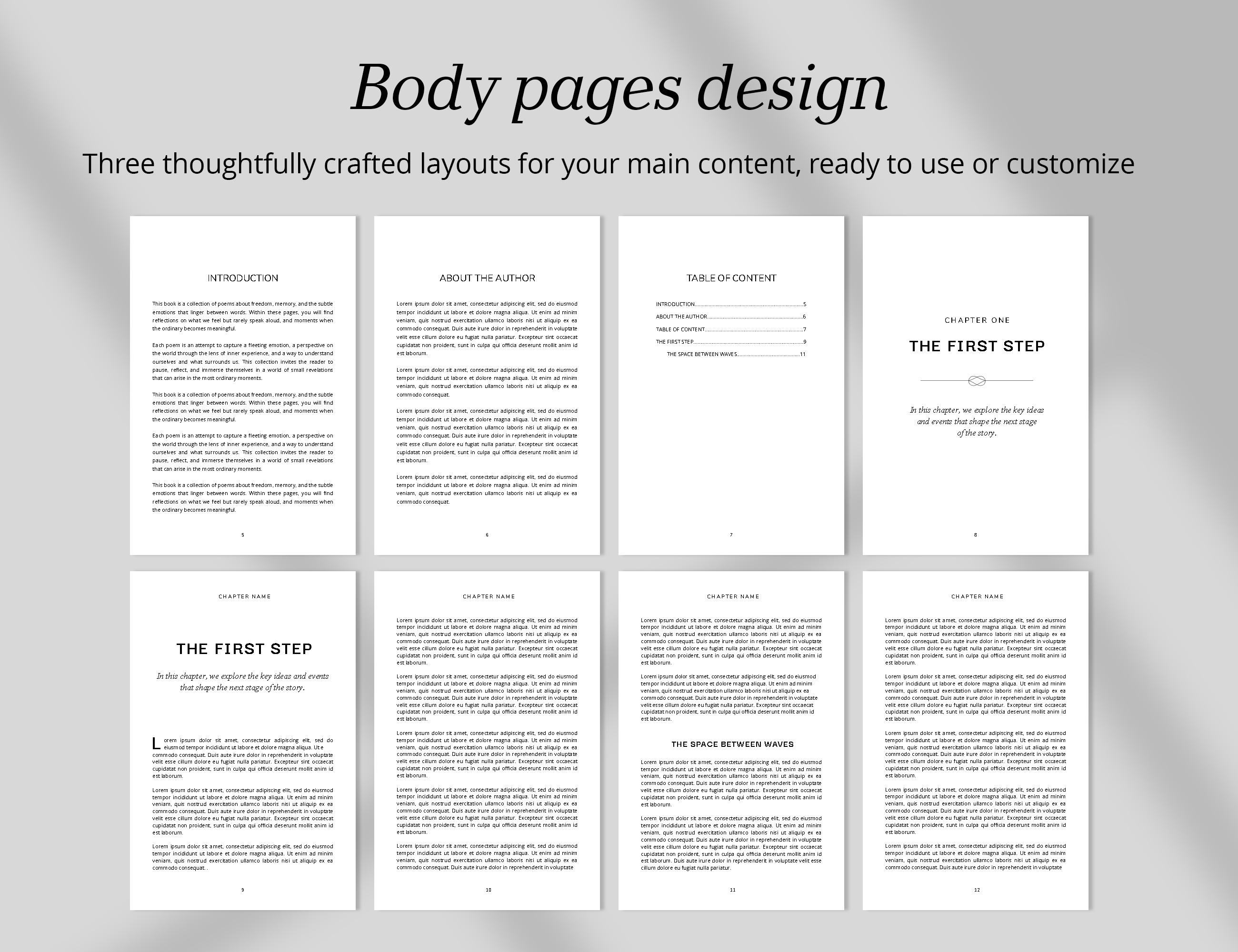 Canva Book Template 6x9, Editable Book Interior Layout for KDP & Self ...