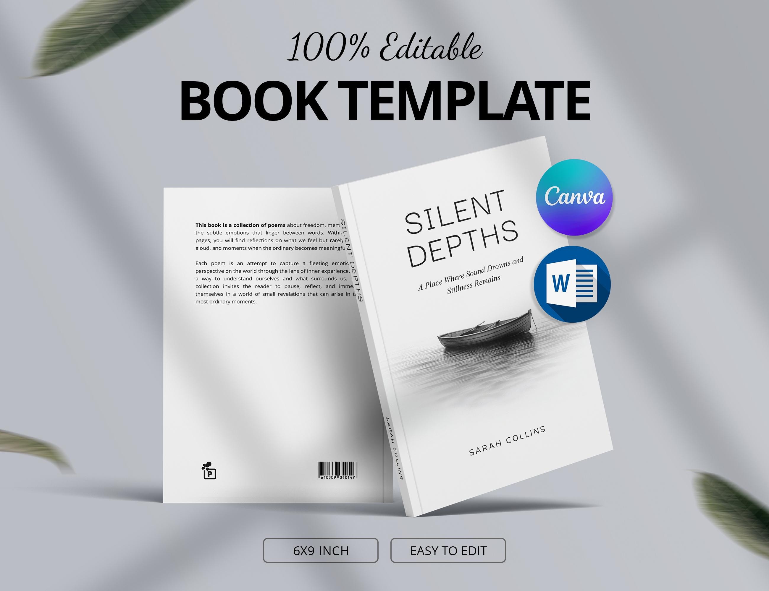 Canva Book Template 6x9, Editable Book Interior Layout for KDP & Self ...