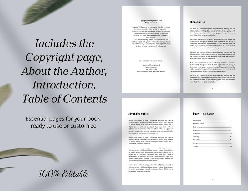6x9 Book Template for Canva & Word | Minimalist KDP Interior Layout ...