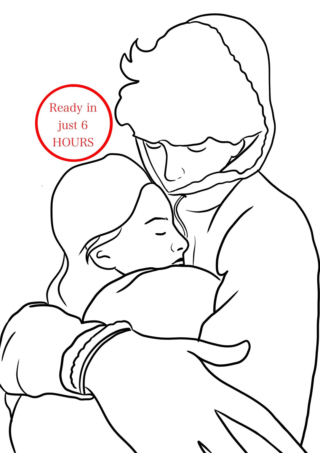 Custom Line Drawing Simple Line Art Commission Portrait - Etsy