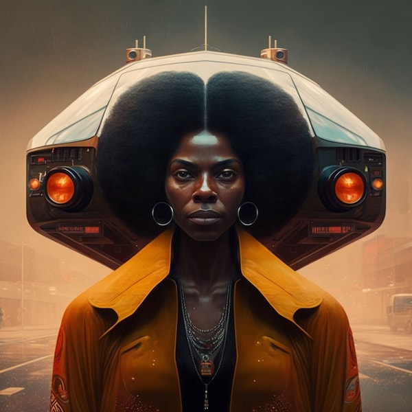 Futuristic Woman Wall Art - Etsy