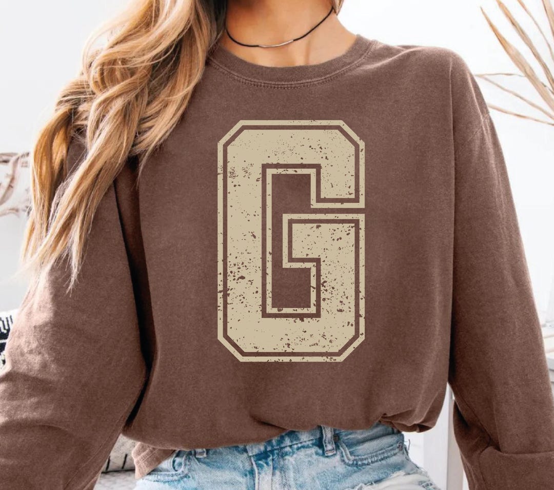 Personalized Initial Sweatshirt and Hoodie , Custom Monogram Crewneck ...