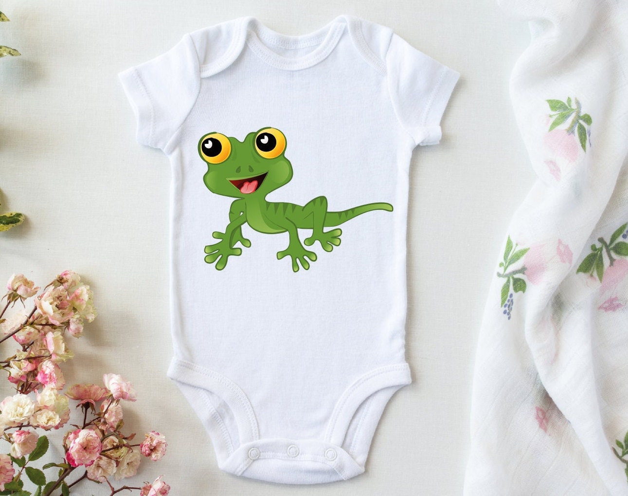 Gecko Bodysuit, Gecko Baby Bodysuit, Baby One Piece, Cute Baby Onsie ...