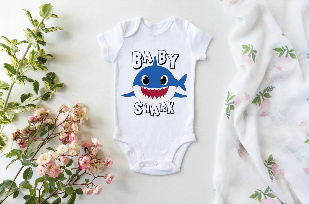 Baby Shark Bodysuit Baby Shark Outfit Baby Shark Birthday - Etsy