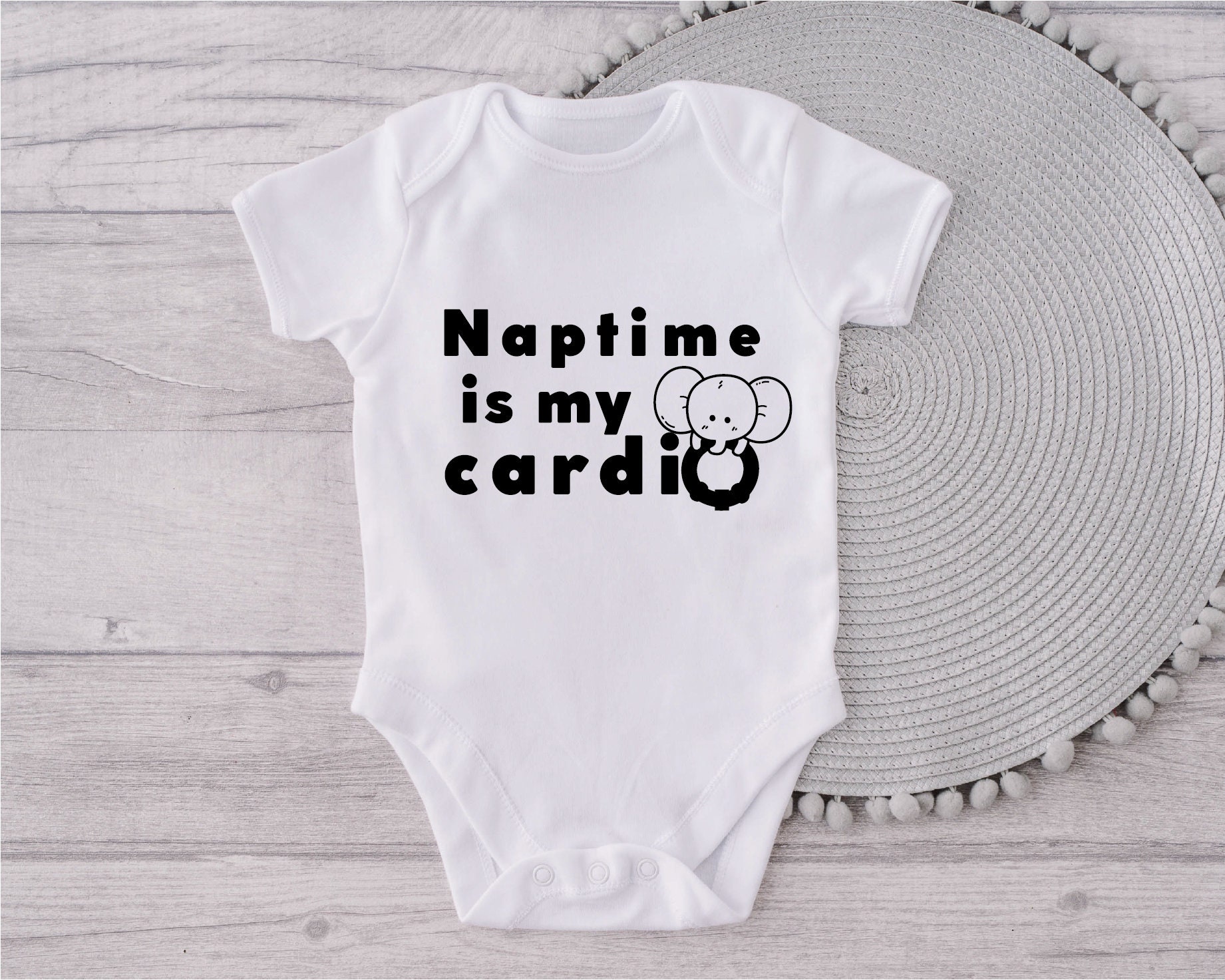Naptime Onesie, Nap Time Is My Cardio, Baby Shower sold by Nikita ...