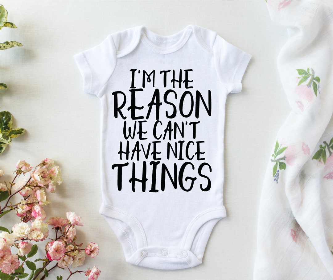 I'm the Reason We Can't Have Nice Things Outfit, Funny Baby Bodysuits ...