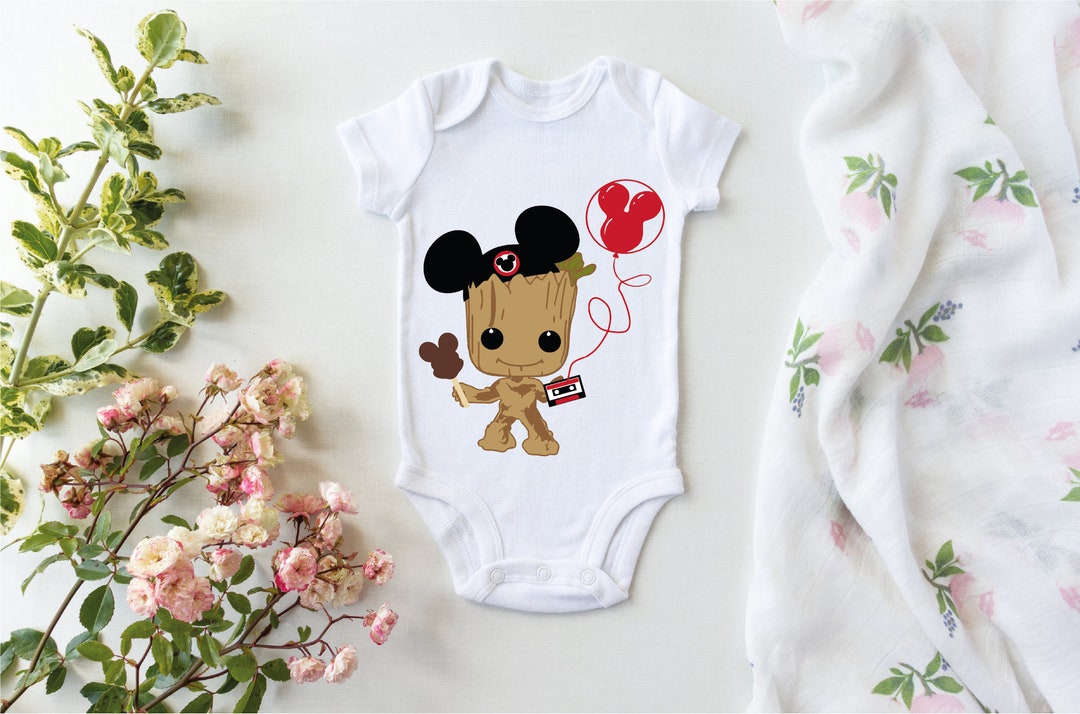 Groot Ears Bodysuit, Groot Mickey Ears Toddler, Baby Shover Gift Ideas ...
