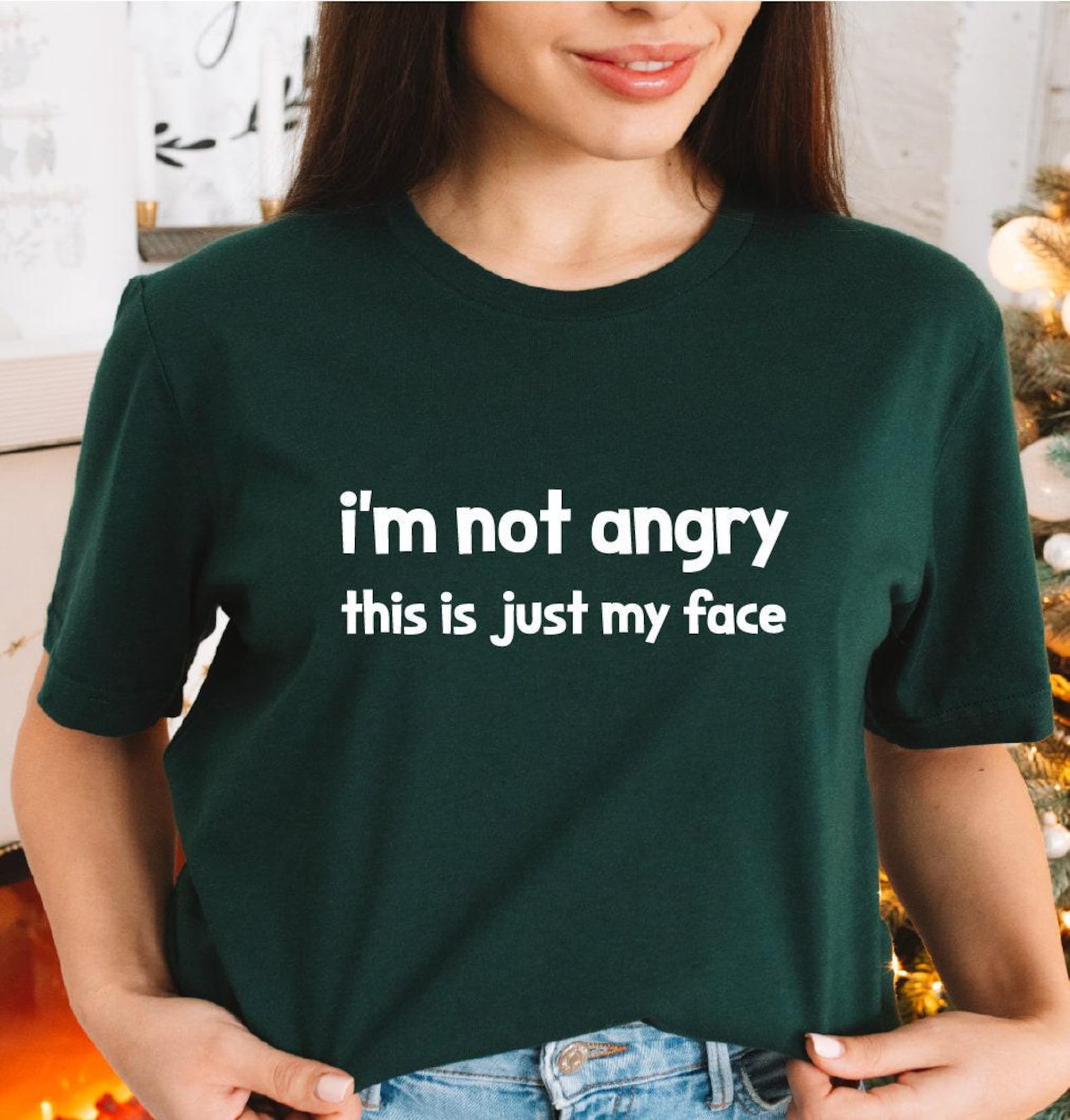 Funny Quote T-shirt, Im Not Angry This is Just My Face Shirt, I'm Not ...