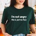 Funny Quote T-shirt, Im Not Angry This is Just My Face Shirt, I'm Not ...