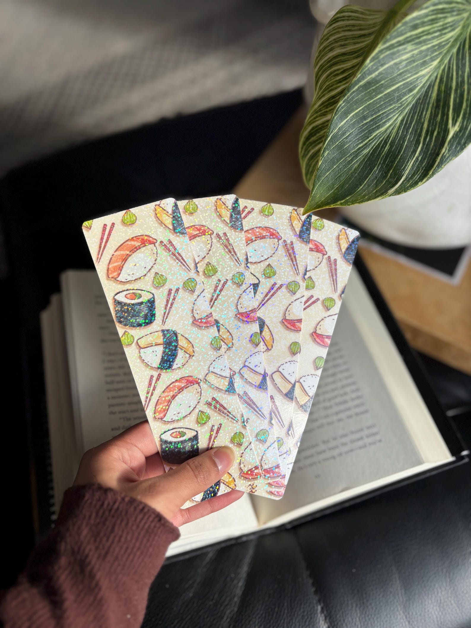 Handcrafted Sushi Bookmark – Hand-drawn With Sushi Rolls, Salmon ...