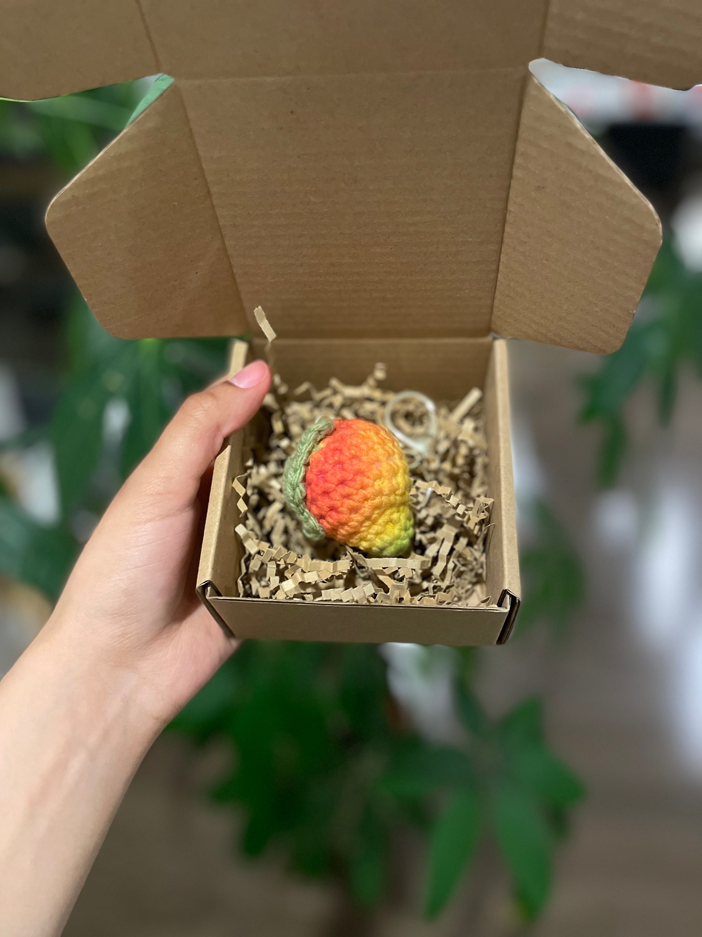 Crocheted Mango Keychain Cute Charm Handmade Gift - Etsy