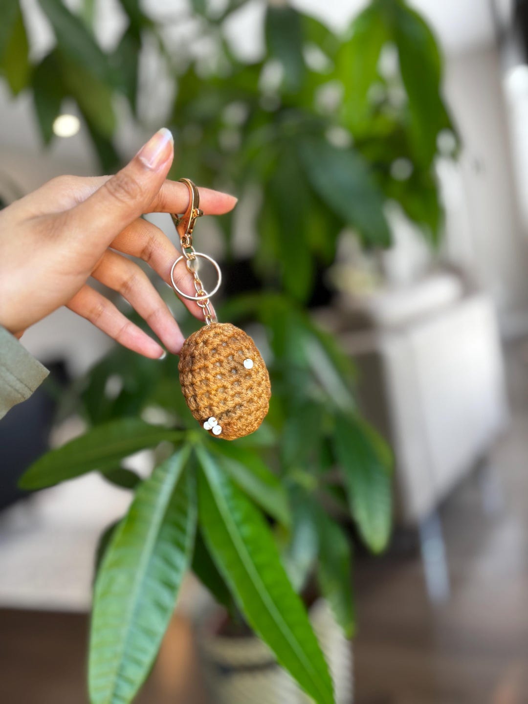 Crochet Potato Keychain – Handmade Amigurumi Foodie Charm - Etsy