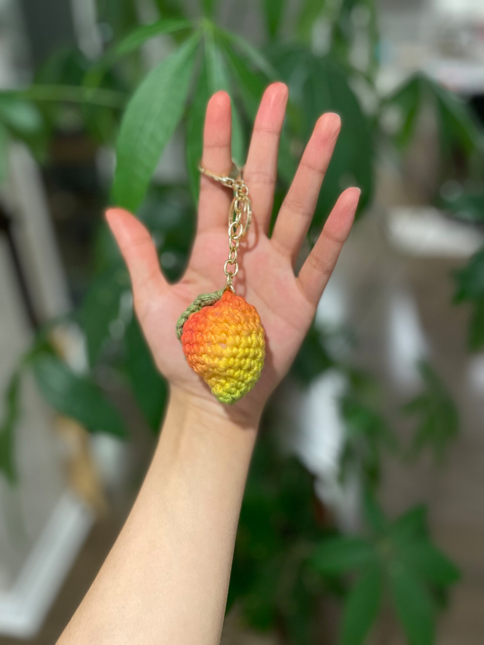 Crocheted Mango Keychain Cute Charm Handmade Gift - Etsy
