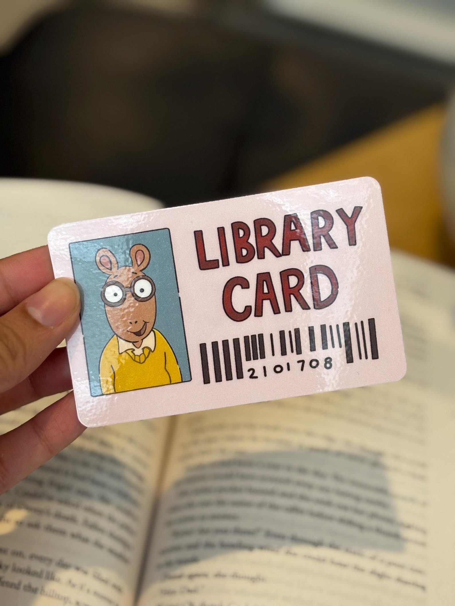 Handmade Arthur-inspired Library Card Bookmark – Nostalgic Cartoon ...