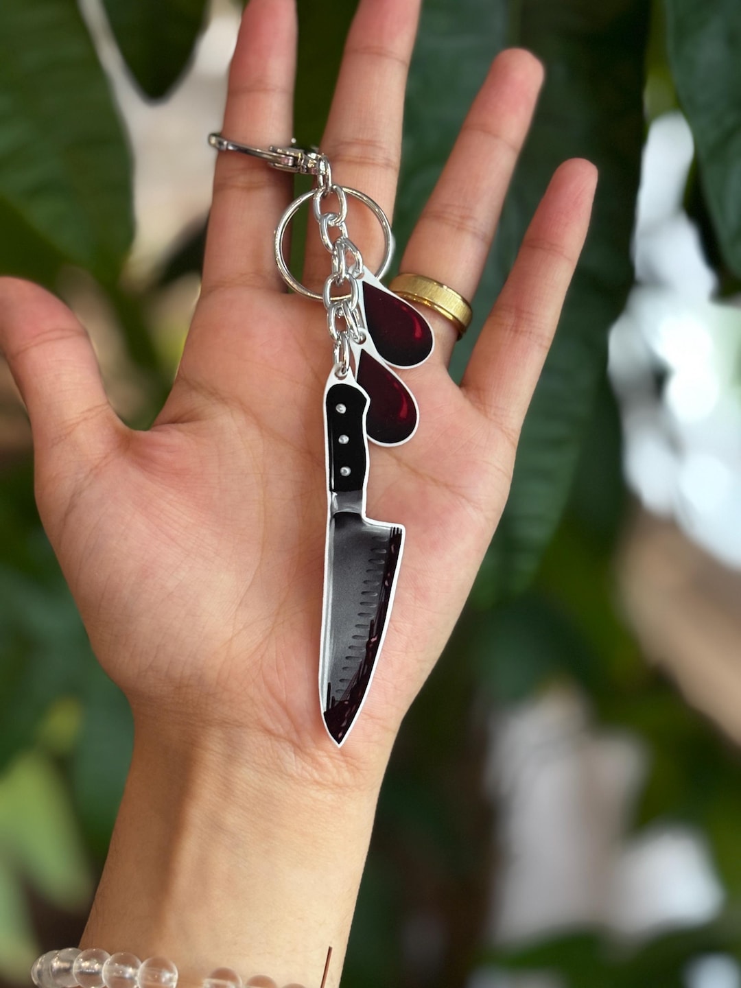 Mini Bloody Knife Keychain – Handmade Horror Accessory - Unique Horror ...